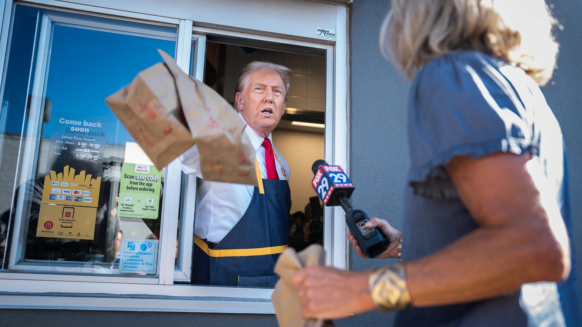 Donald Trump McDonald’s Burger Flipping Stunt Fuels Memecoin Frenzy ...