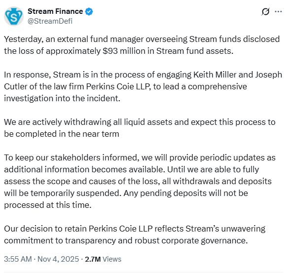 Why Stream Finance’s xUSD Depegged: Full Breakdown & Impact