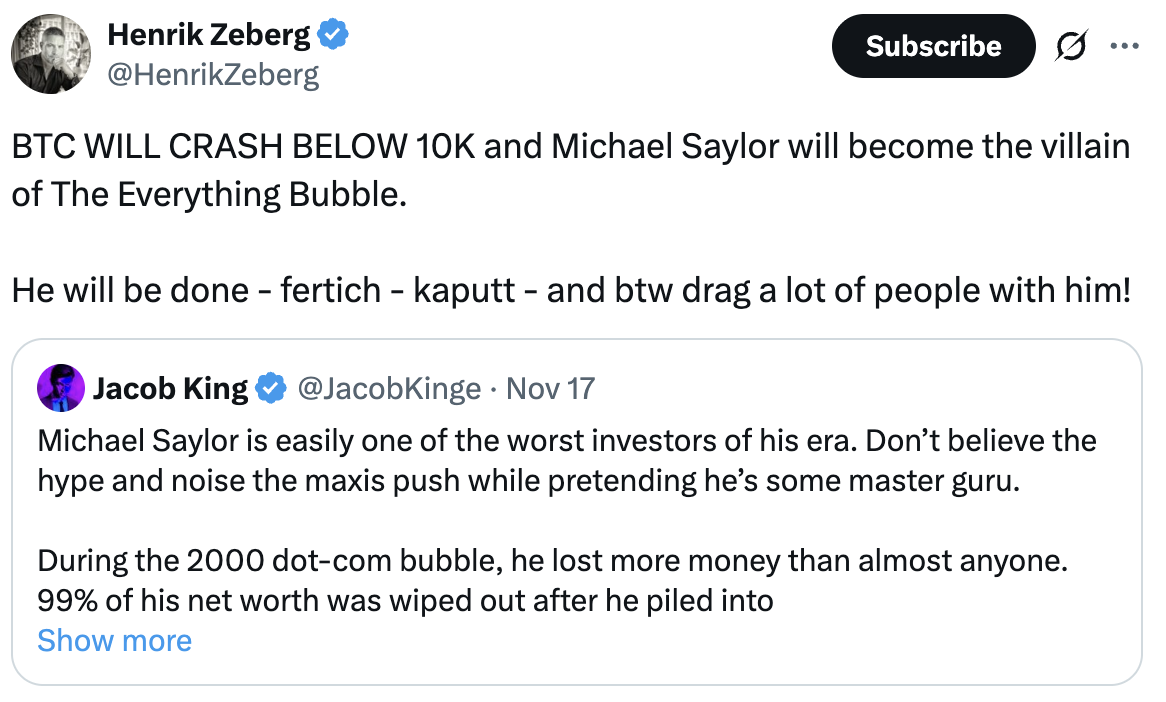 Bitcoin Price to $10K Warning: Why Analysts See Saylor’s BTC Gamble ...