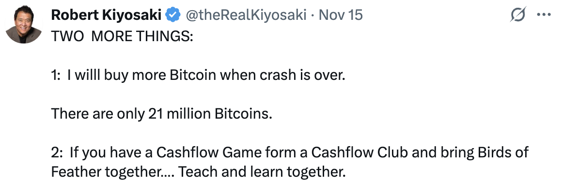 Robert Kiyosaki Sells $2.25M in Bitcoin — Here's What He’s Buying Instead