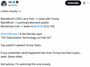 $USOR Token: Are BlackRock and ‘Trump Team’ Wallets Buying It?