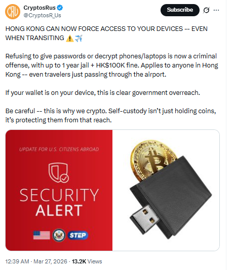 Traveling With Bitcoin? Hong Kong Security Law Introduces Decryption ...