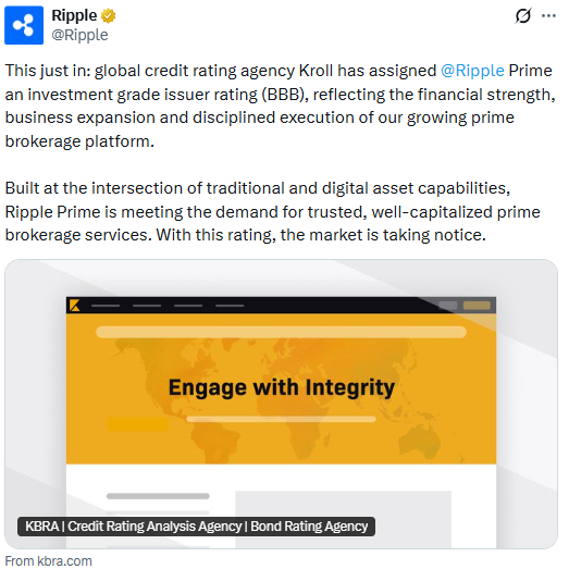 Ripple Gets BBB Rating From Kroll: What the Investment-Grade Score ...